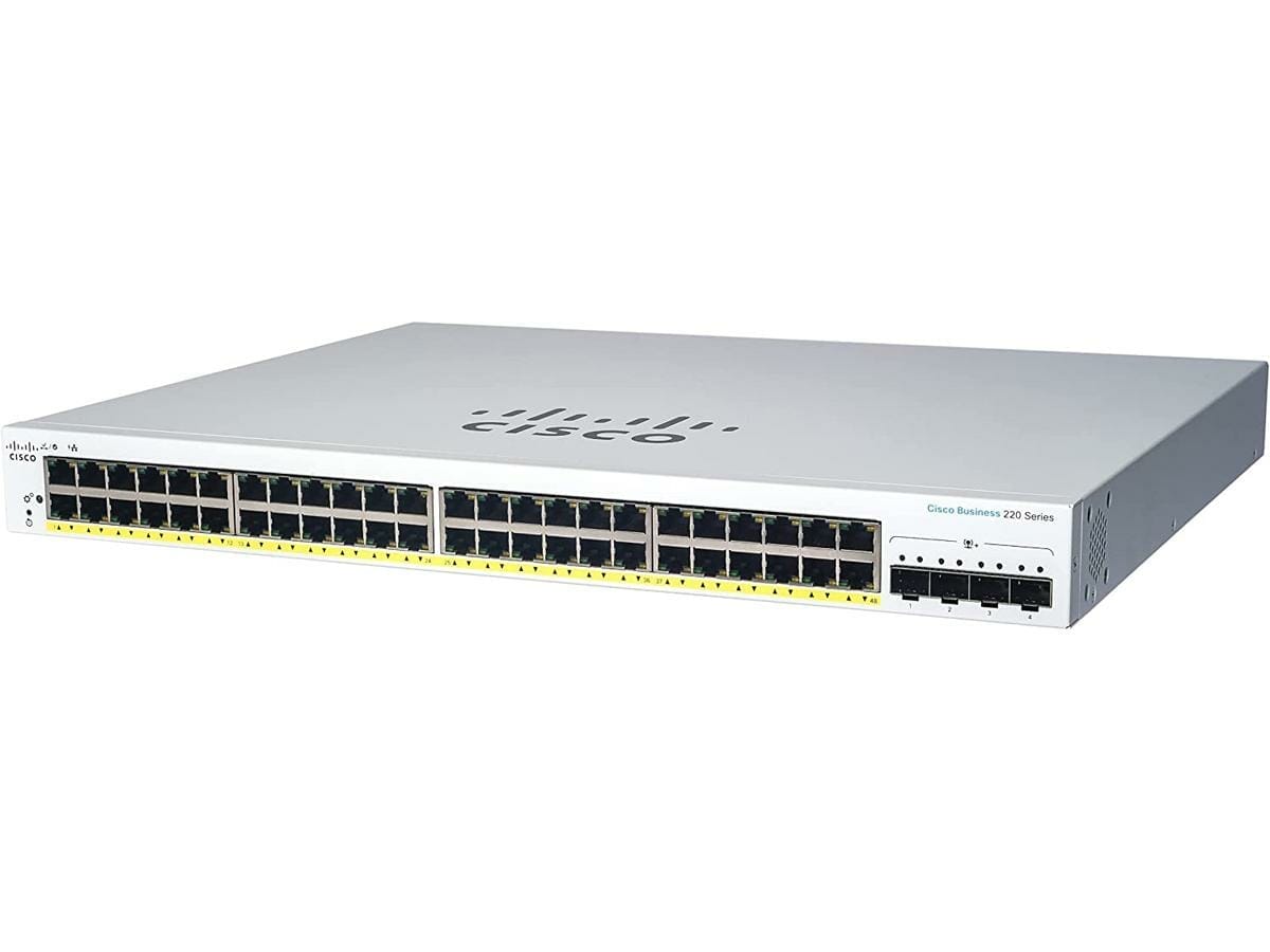 Cisco CBS220-48T-4G Smart Switch - 48 Port with 4 Gigabit SFP Uplink