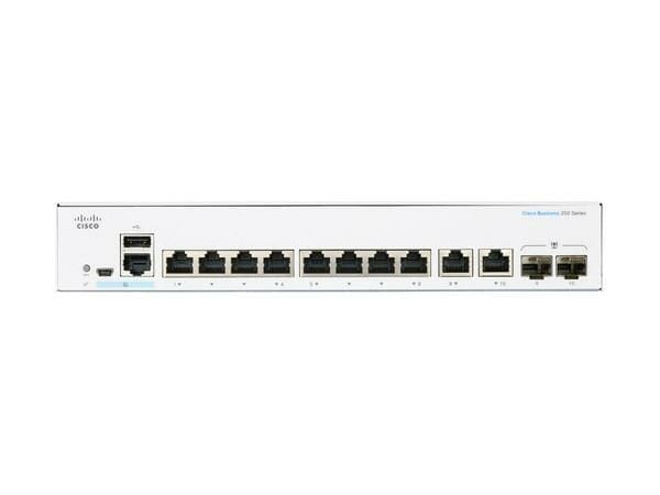 Cisco CBS250-8T-E-2G Rack-Mountable L3 Smart Switch