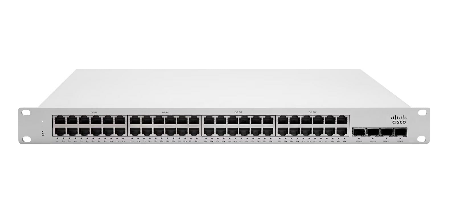 Meraki MS225-48FP-HW Managed Switch - 48 Port PoE+ Rackmountable