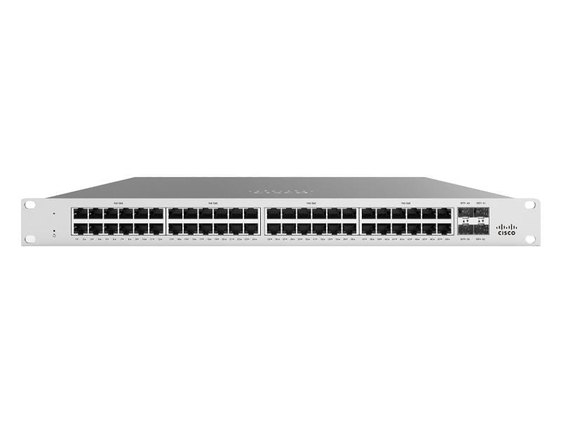Meraki MS120-48LP-HW Managed Switch - 48x PoE Ports, 4x Gigabit SFP